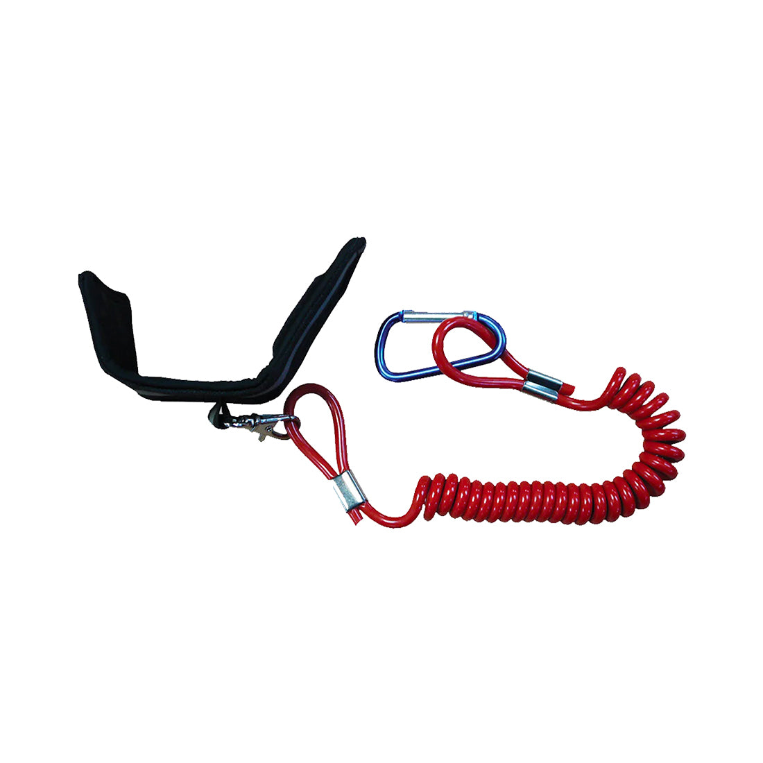 Riber Deluxe Coil Paddle Leash – Reflective Safety Leash with Karabiner ...